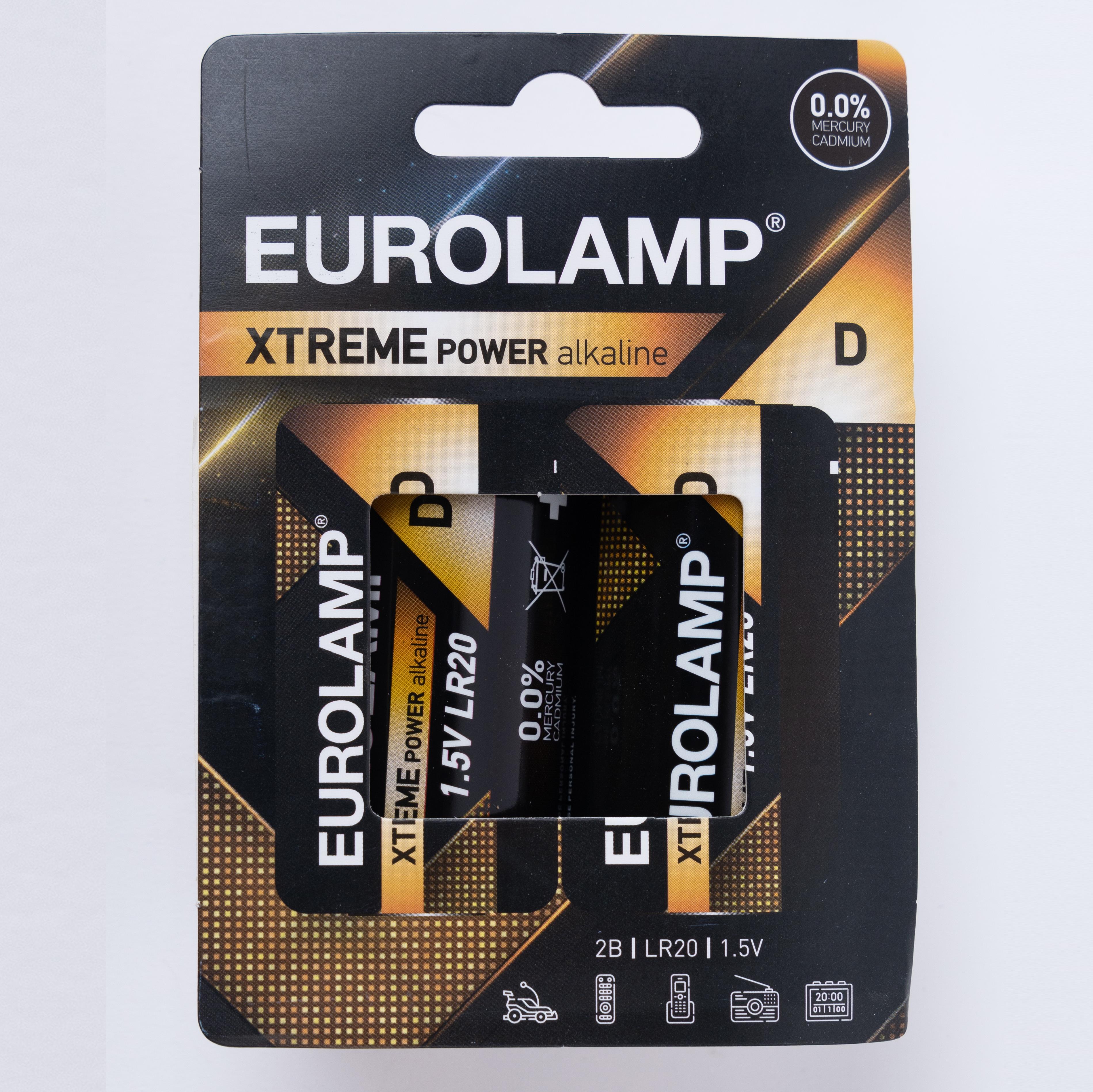 EXTREME POWER BATTERY 2pcs D (LR20) 1.5V | Eurolamp