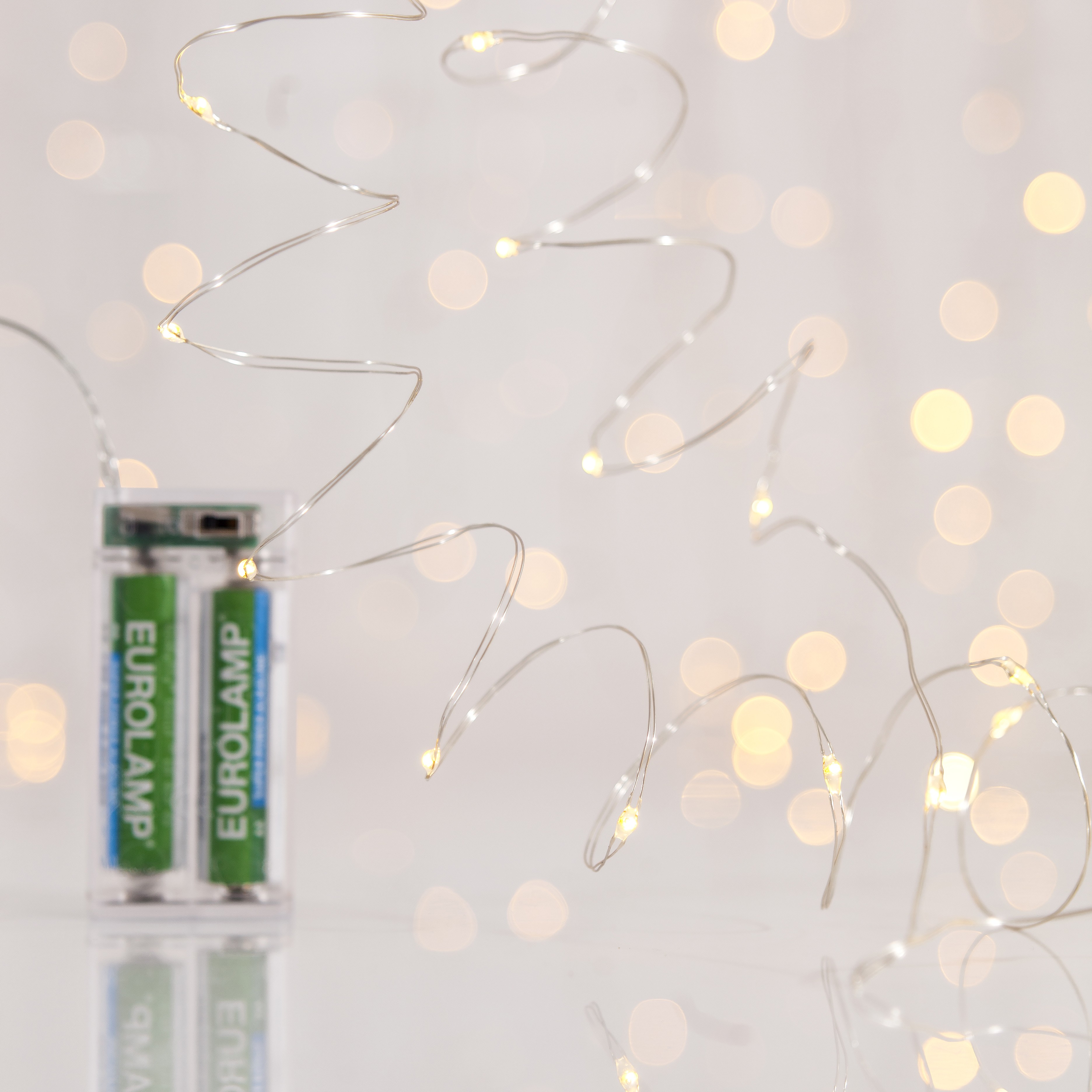 ΣΕΙΡΑ, 50 MINI LED, ΜΠΑΤΑΡΙΑΣ 3xAA, ΧΡΟΝΟΔΙΑΚΟΠΤΗ, ΑΣΗΜΙ ΧΑΛΚΙΝΟ ...